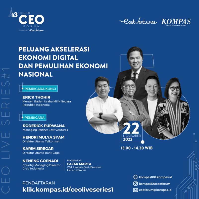 Kompas100 CEO Live Series: Peluang Akselerasi Ekonomi Digital dan ...