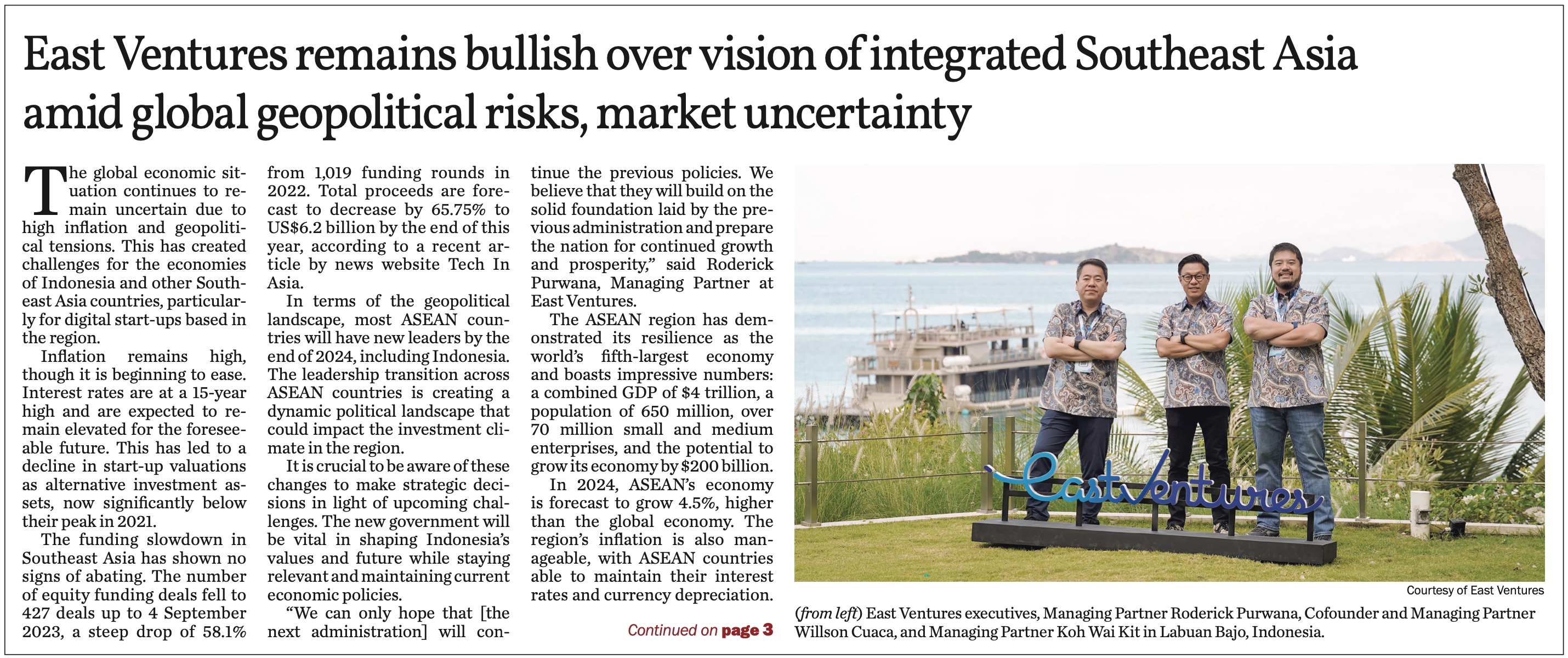 East Ventures bullish vision for an integrated Southeast Asia